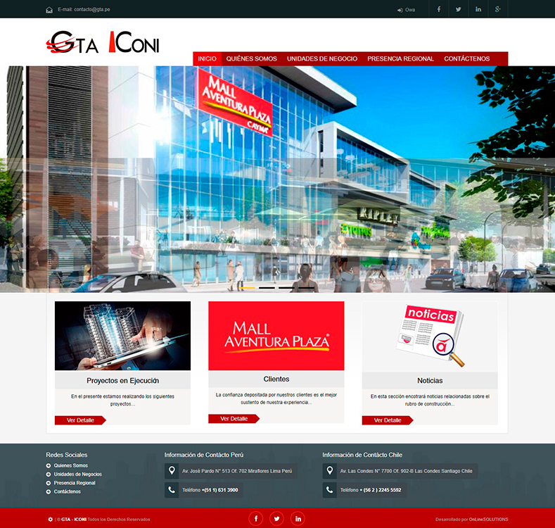Página Web Corporativa - OnLineSOLUTIONS Página Web Corporativa - OnLineSOLUTIONS